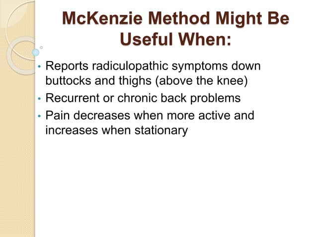 An Introduction to the McKenzie Method | PPTX
