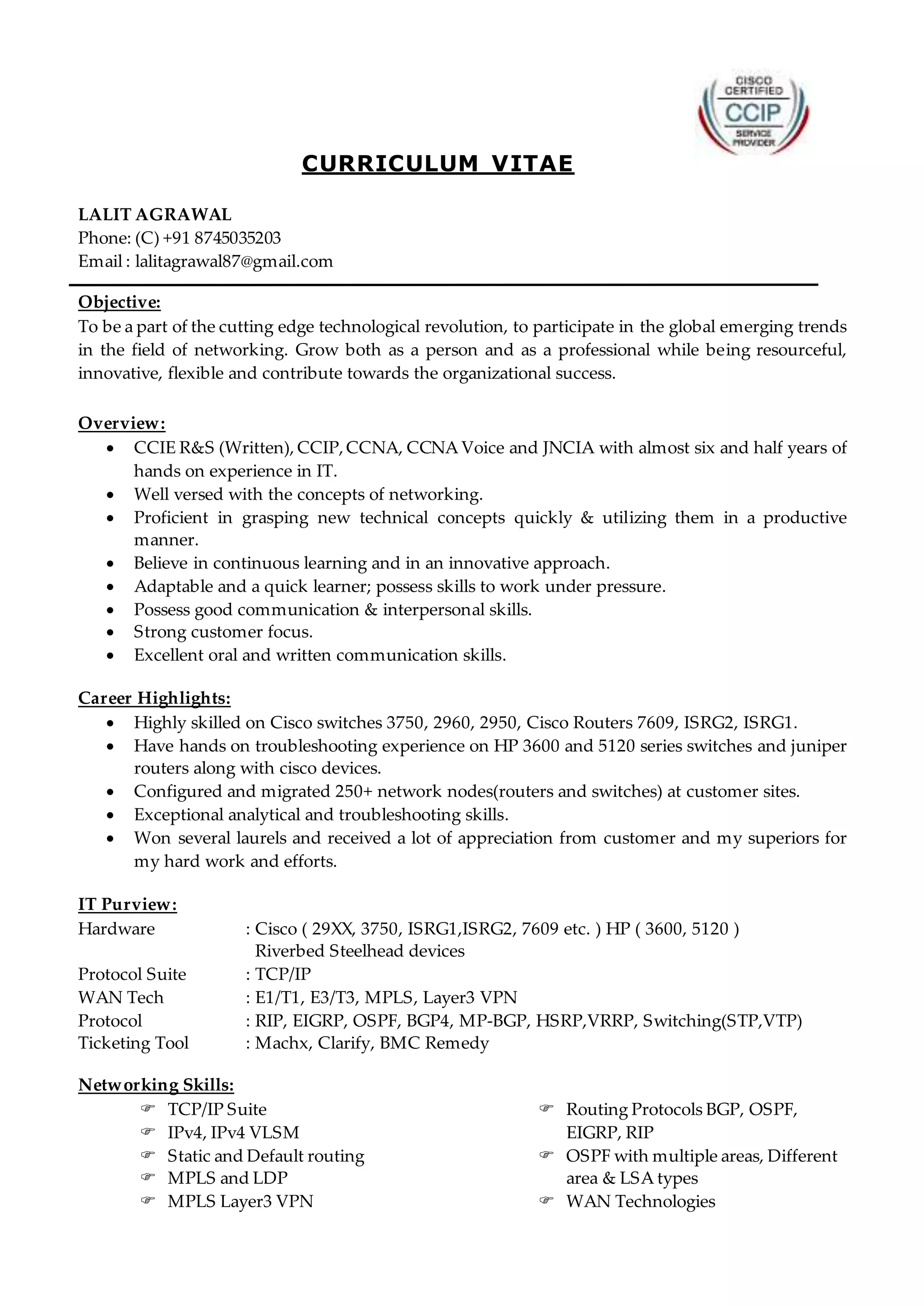 CV_Lalit | PDF