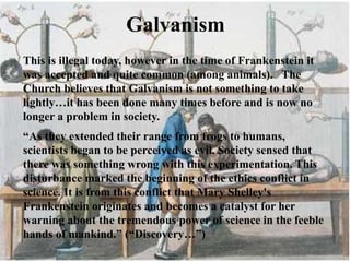 The Science of Frankenstein presentation (grade 11) | PPTX