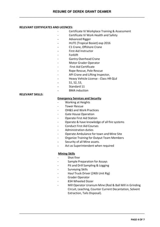 Derek Deamer Resume Aug 08-4 | DOC