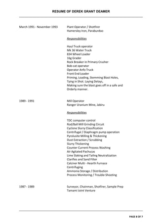 Derek Deamer Resume Aug 08-4 | DOC