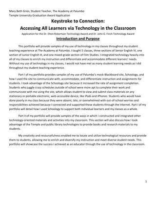 Using Technology in the Classroom Portfolio | PDF | Educational ...