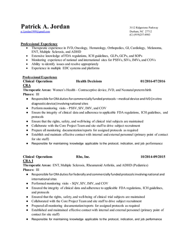 PJ_CV_09Jan2017 | DOCX | Pharmaceutical Industry | Industries