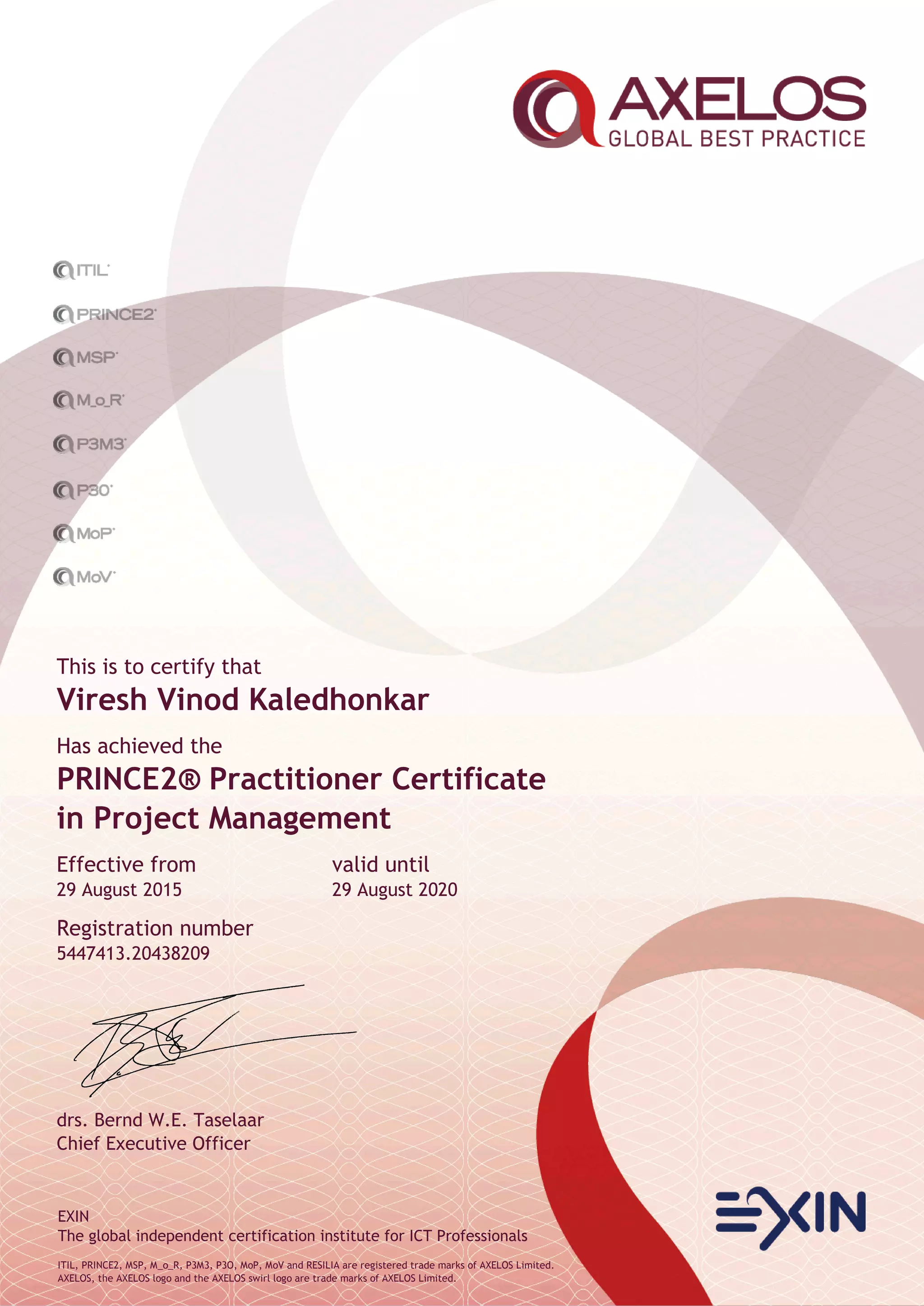 PRINCE 2 Practitioner Certificate | PDF
