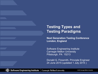 2015-NextGenTesting-Testing-Types-Updated | PPT