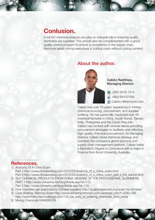 Procurement of Flotation Reagents | PDF