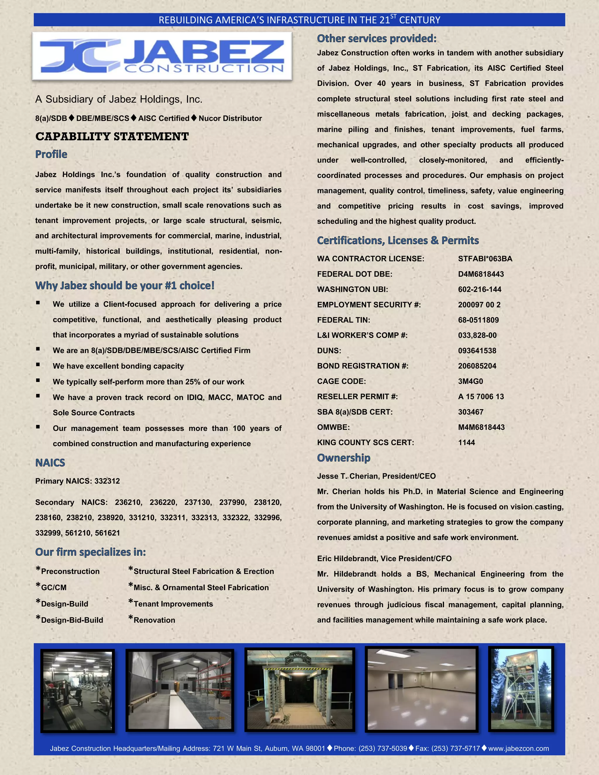 Jabez Corp Flyer | PDF