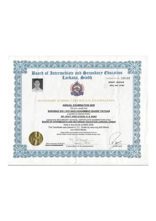 Matriculation Certificate | PDF | Graduation | Personal Celebrations ...