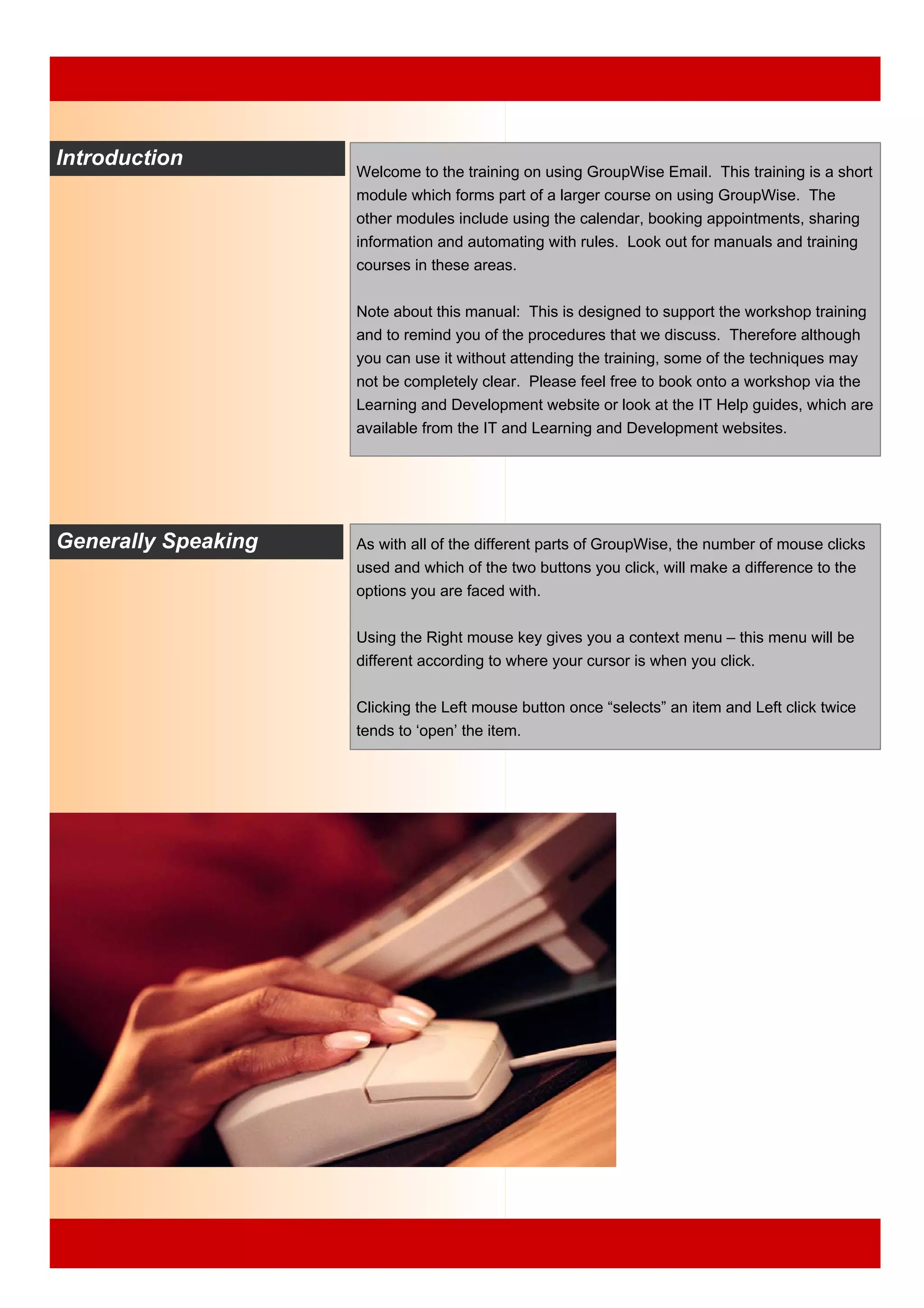 GroupWise Training Manual | PDF