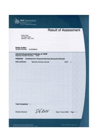 Tafe Certificates | PDF