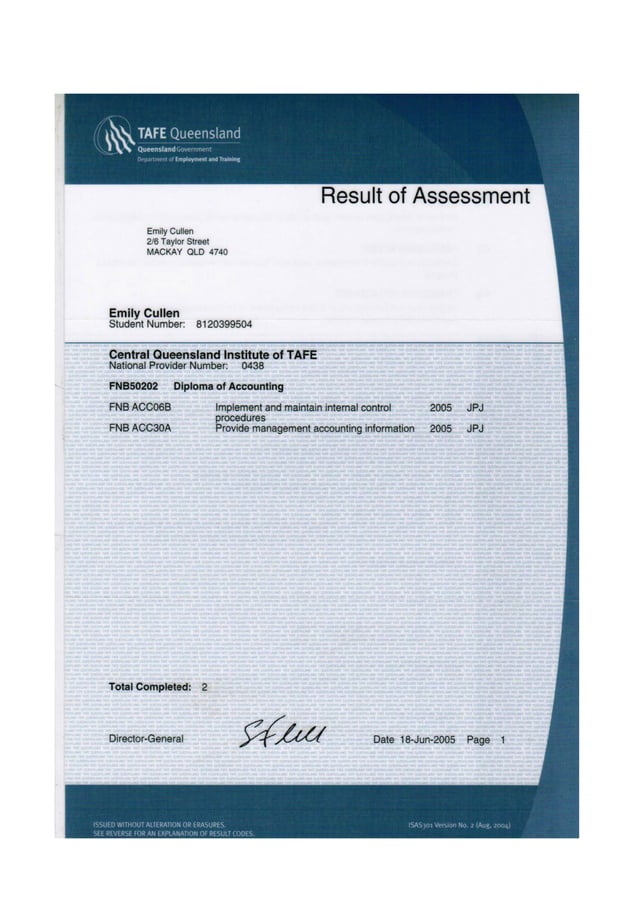 Tafe Certificates | PDF