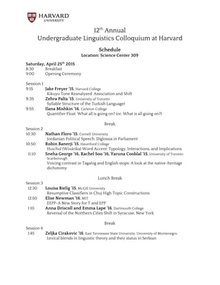 officialschedule2015 logo | PDF