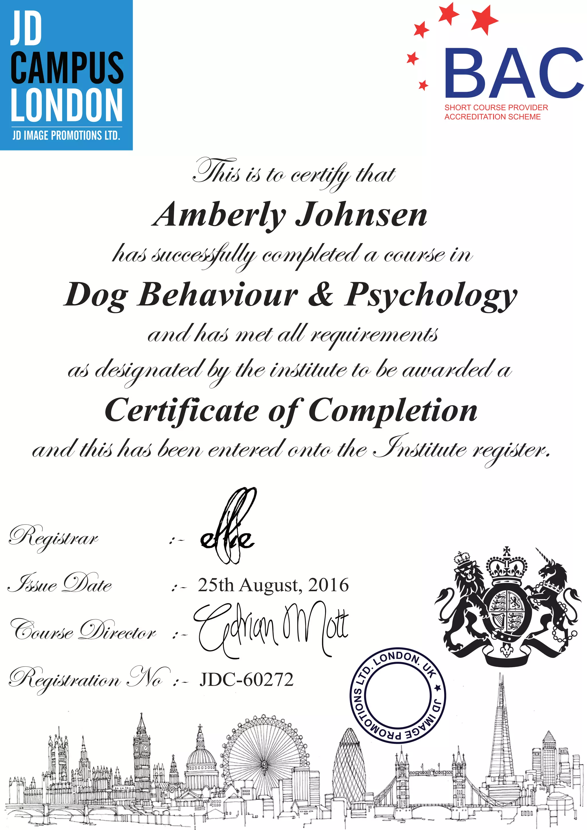 Dog Psychology Certificate | PDF