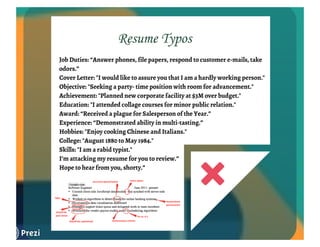 Resume Workshop Prezi | PDF