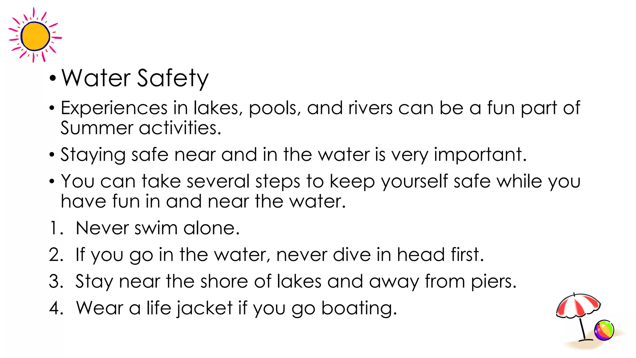 Summer Safety | PPTX