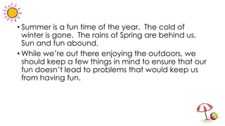 Summer Safety | PPTX