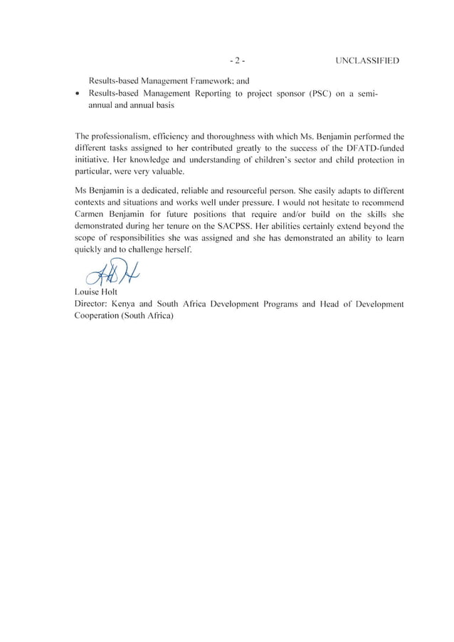 CIDA Reference Letter | PDF