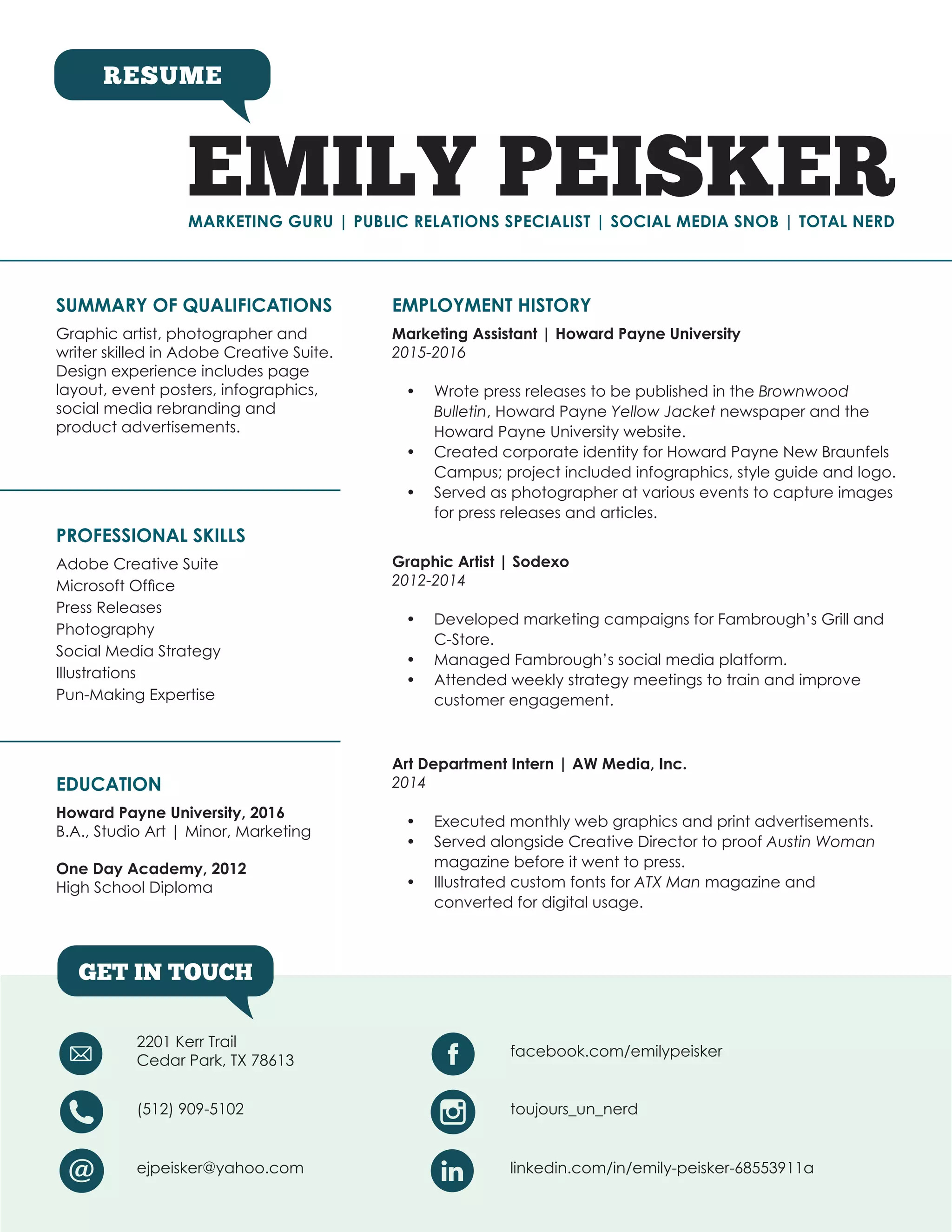Emily Peisker Resume (mint) | PDF