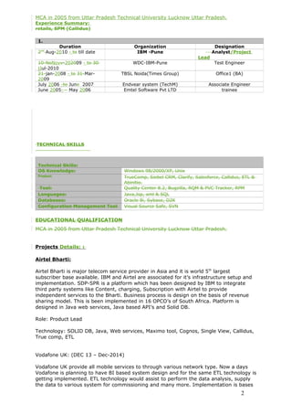 8.3 years of experience Project Lead | PDF