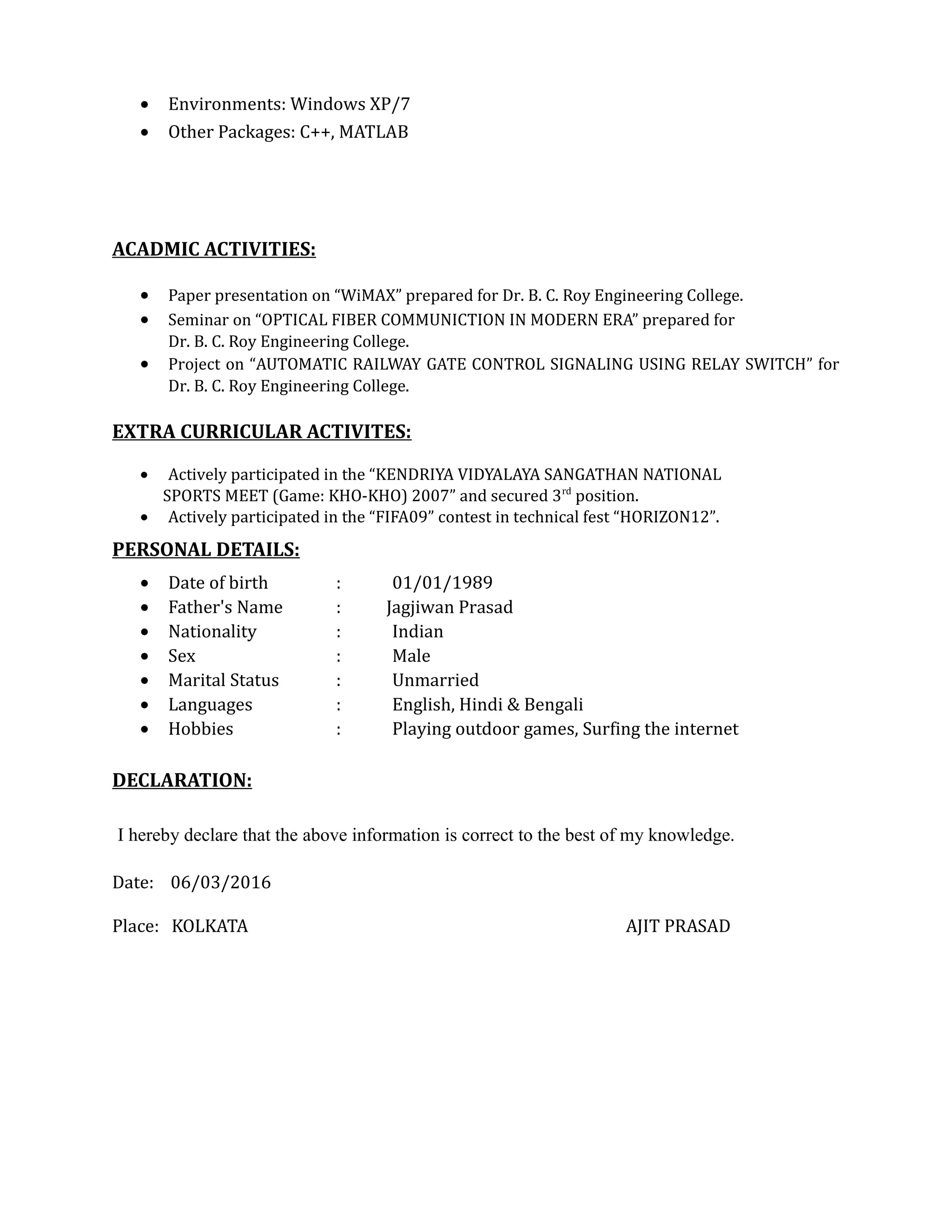 ajit resume | DOC