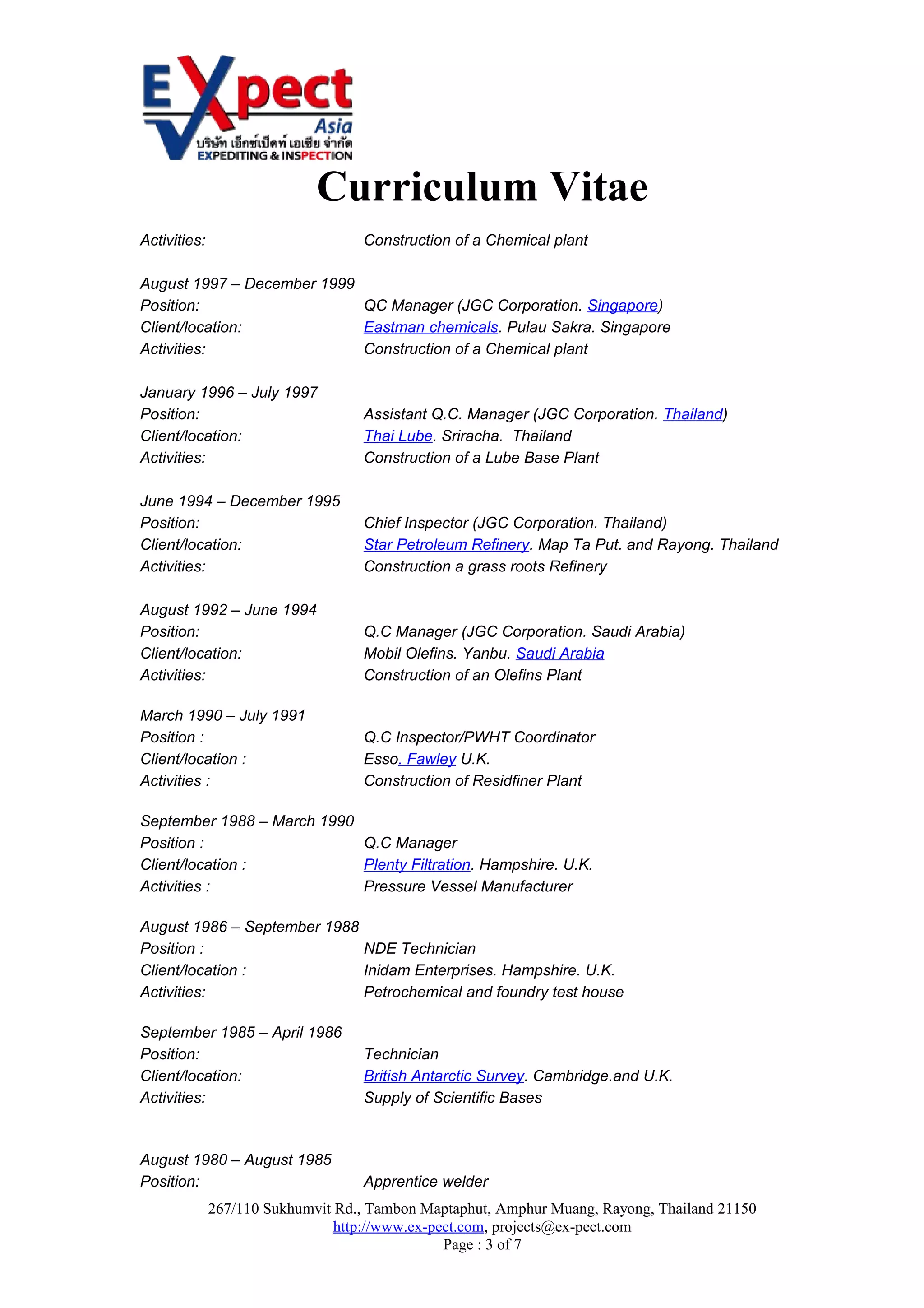 Expect.cv.Gary comprehensive | PDF