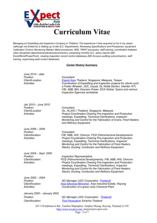 Expect.cv.Gary comprehensive | PDF