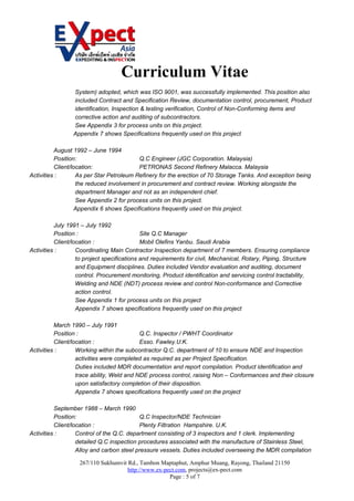 Expect.cv.Gary comprehensive | PDF