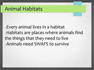 Introduction to Animal Habitats_ identify | PPTX