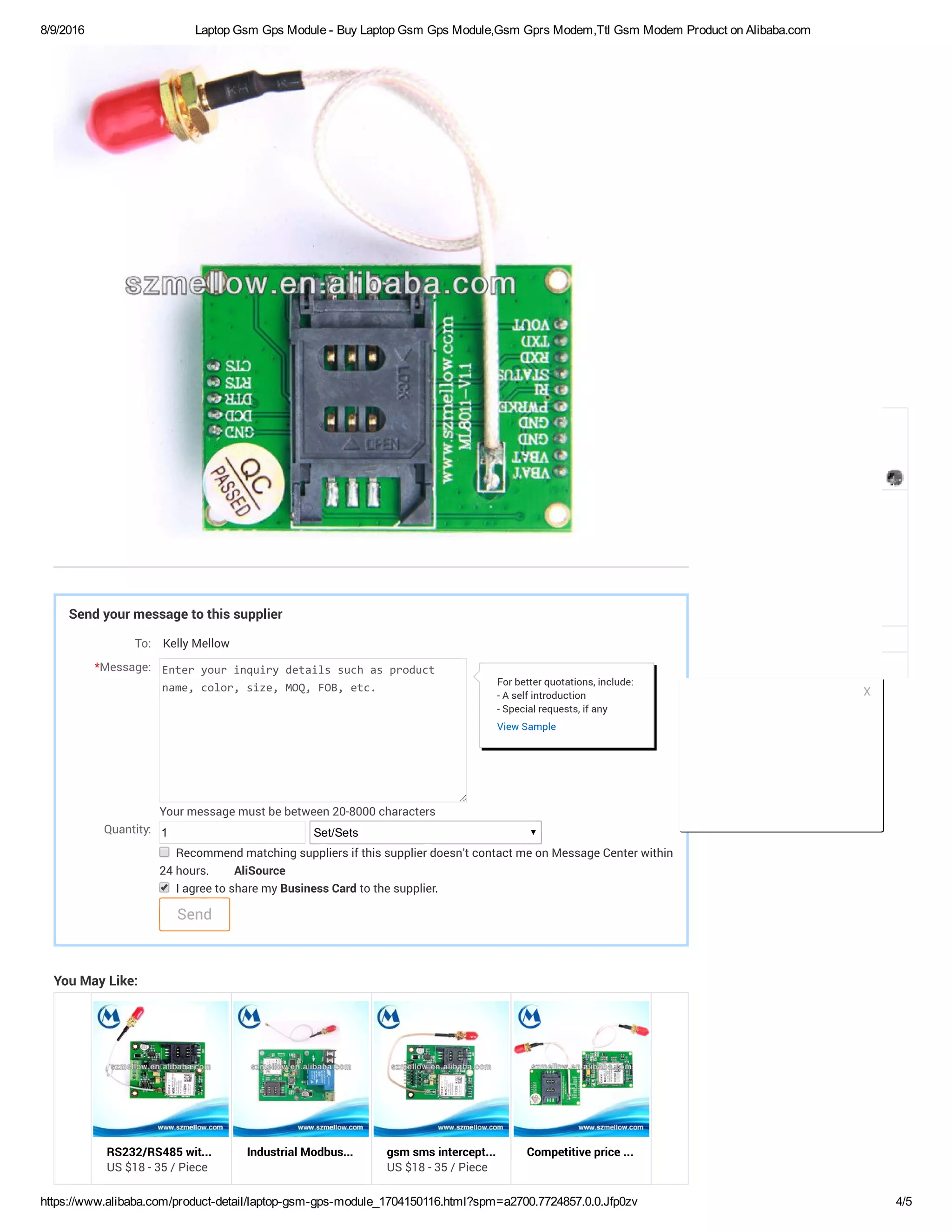 Laptop Gsm Gps Module - Buy Laptop Gsm Gps Module,Gsm Gprs Modem,Ttl ...