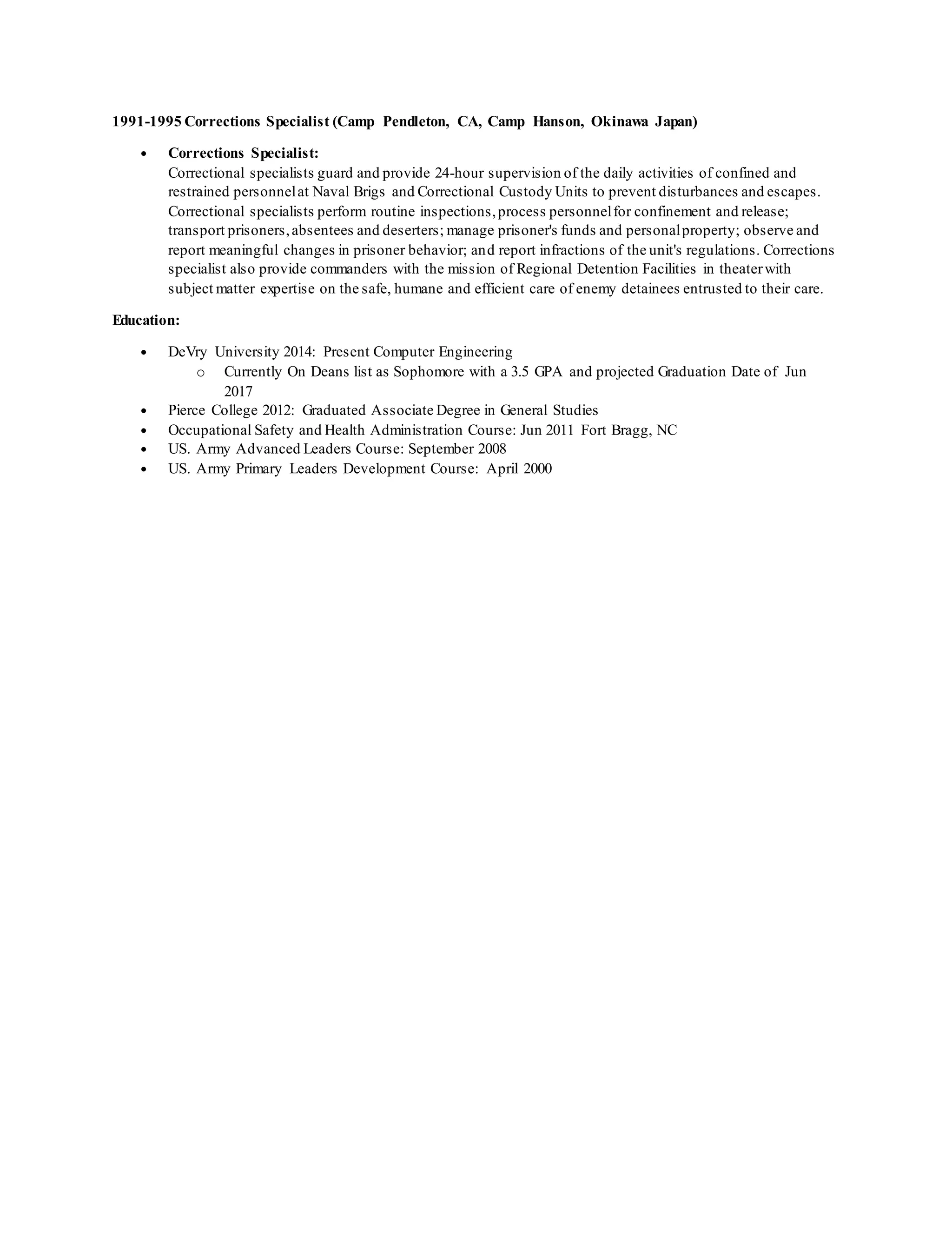 Steve Resume 2015 | DOCX