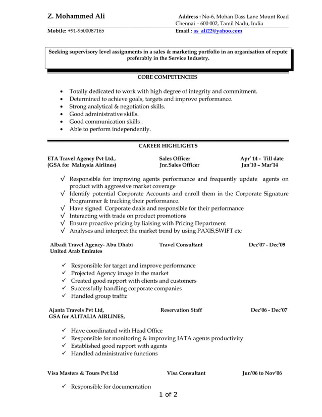 RESUME - ALI | PDF