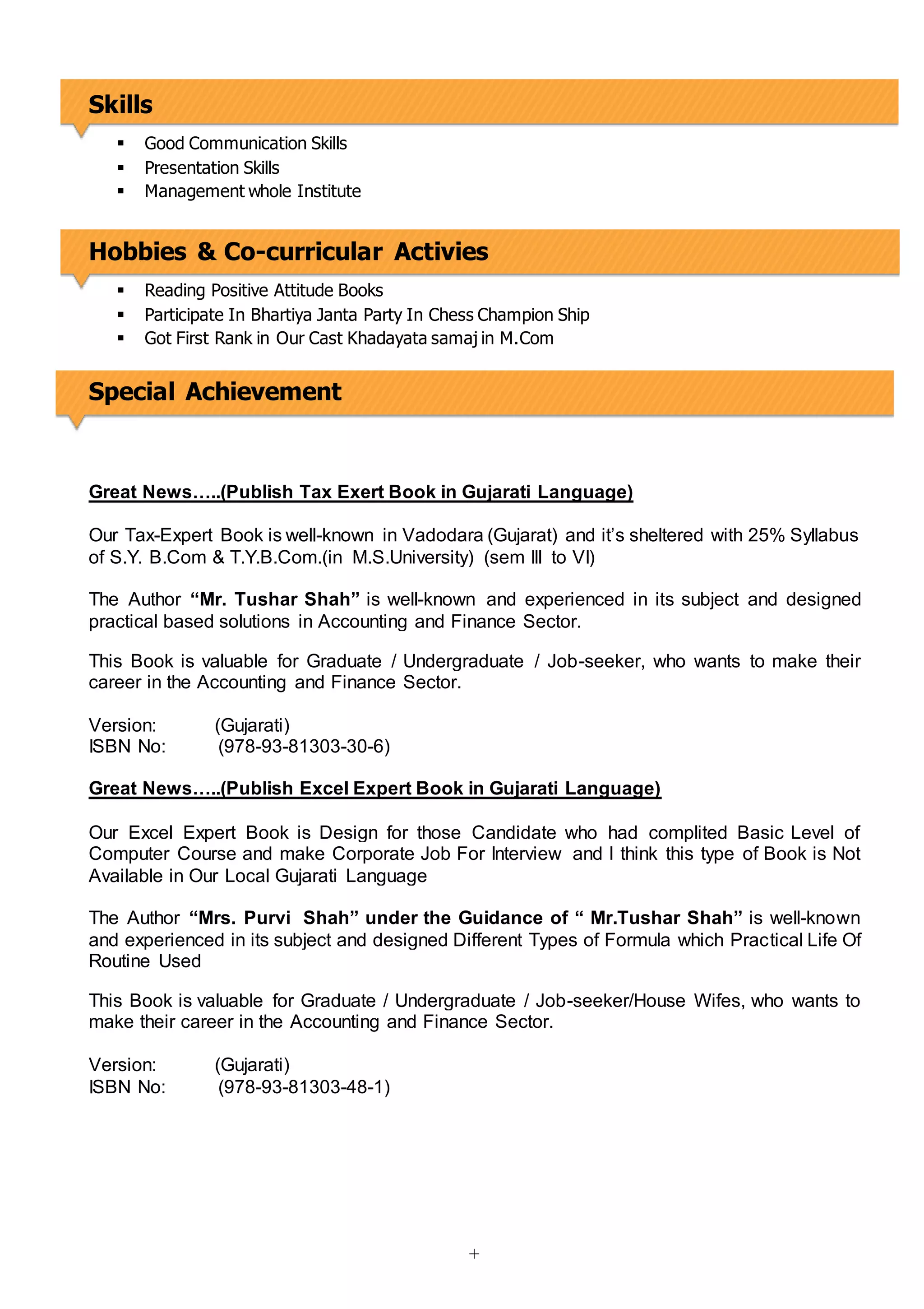 Tushar Professional Resume | PDF