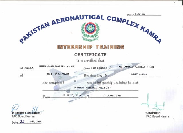 PAC Kamra Internship | PPT