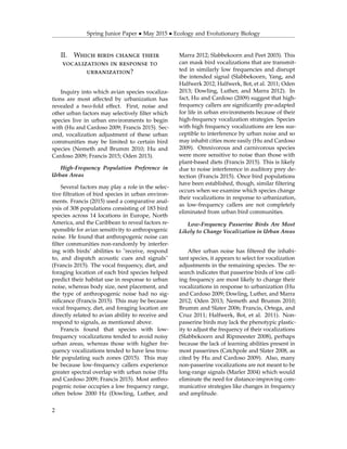 Avian Vocalization Adjustment to Urbanization and Anthropogenic Noise ...