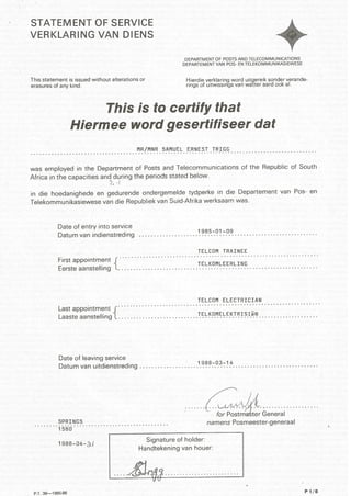 P&T Training Certificate | PDF