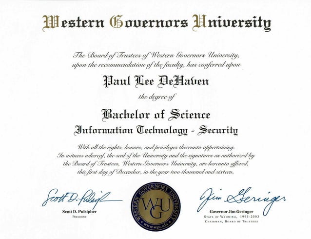 DeHaven WGU Degree.rotated | PDF