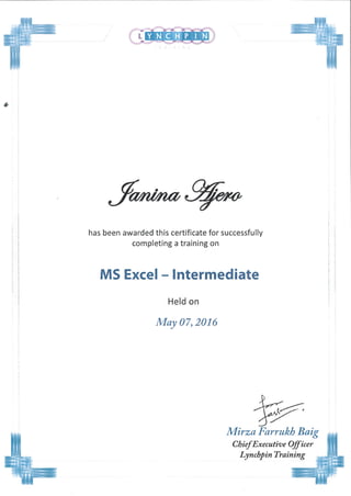 Excel Intermediate | PDF