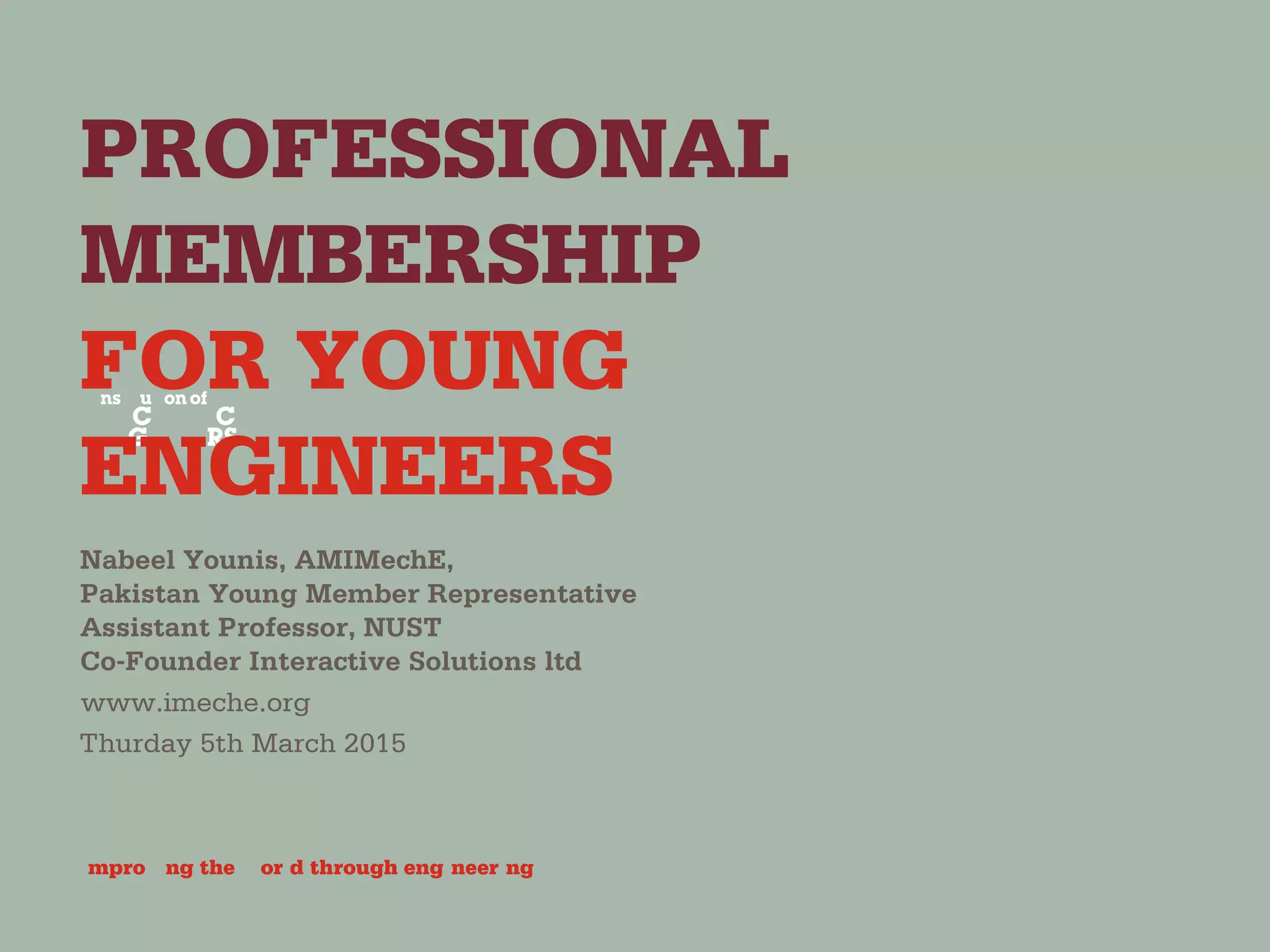 IMechE- YM Membership Presentation | PPT