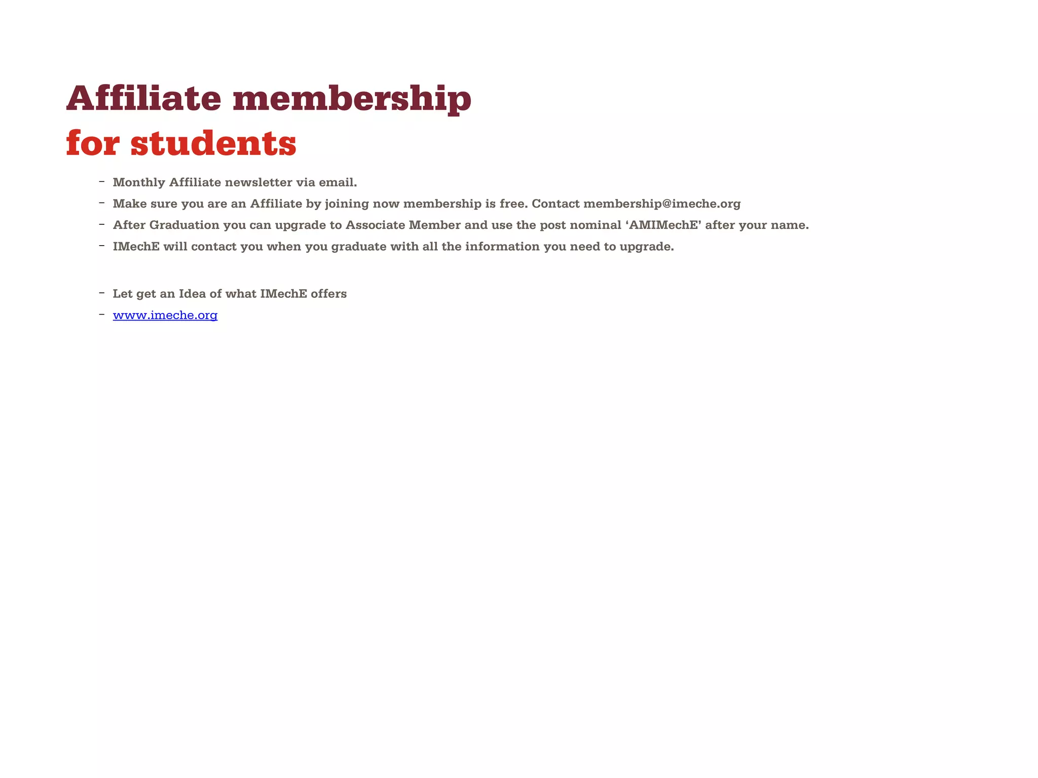 IMechE- YM Membership Presentation | PPT