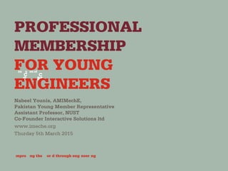 IMechE- YM Membership Presentation | PPT