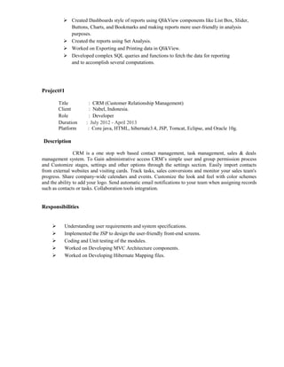 Naveen QlikView Developer | DOC | Databases | Computer Software and Applications