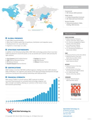 WWT Corporate Overview Brochure - 2015 | PDF