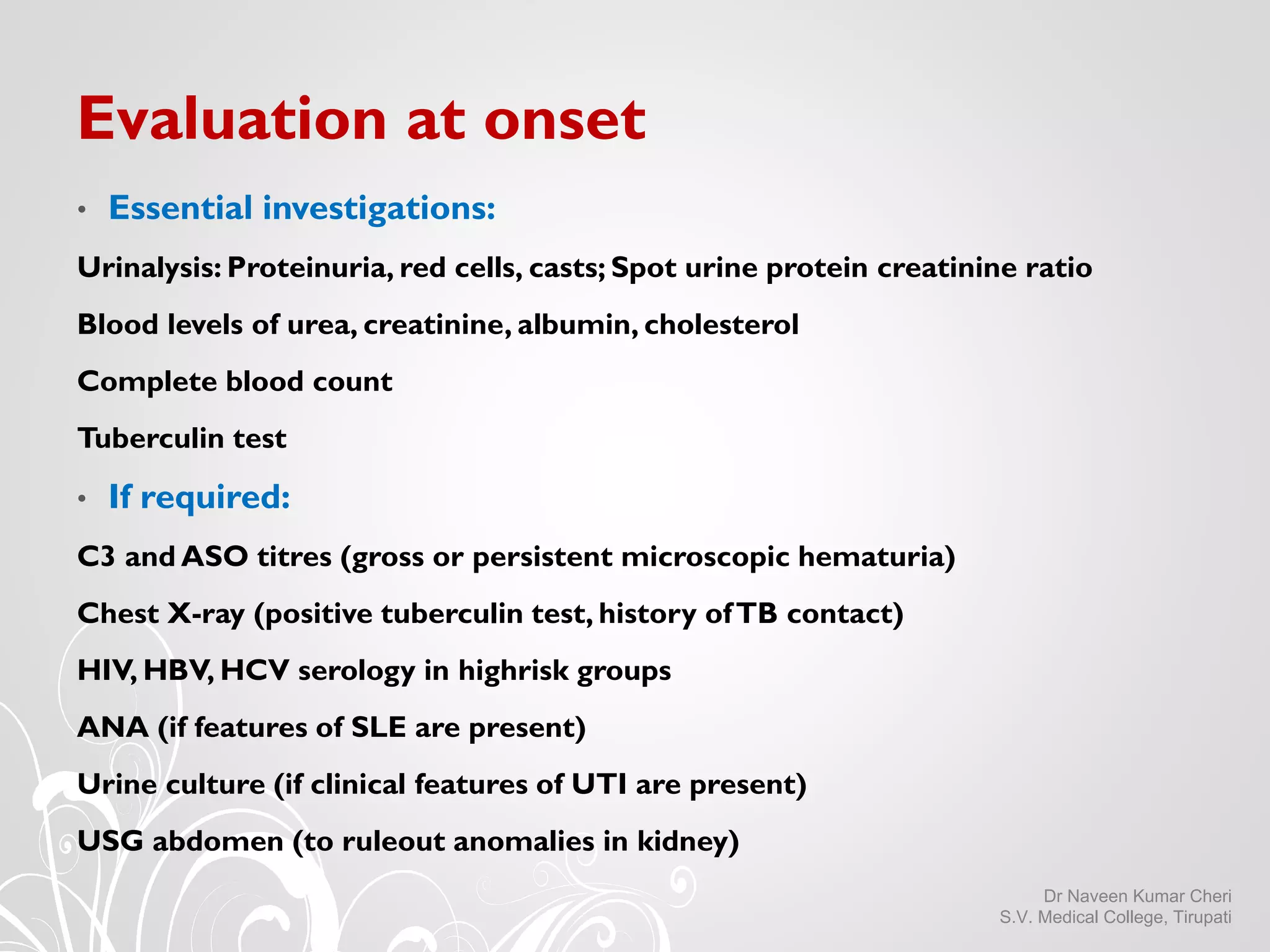 Management Of Nephrotic Syndrome | PDF