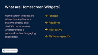 Flutter Roadshow 2024 - Homescreen Widgets - Rohan Joshi.pdf