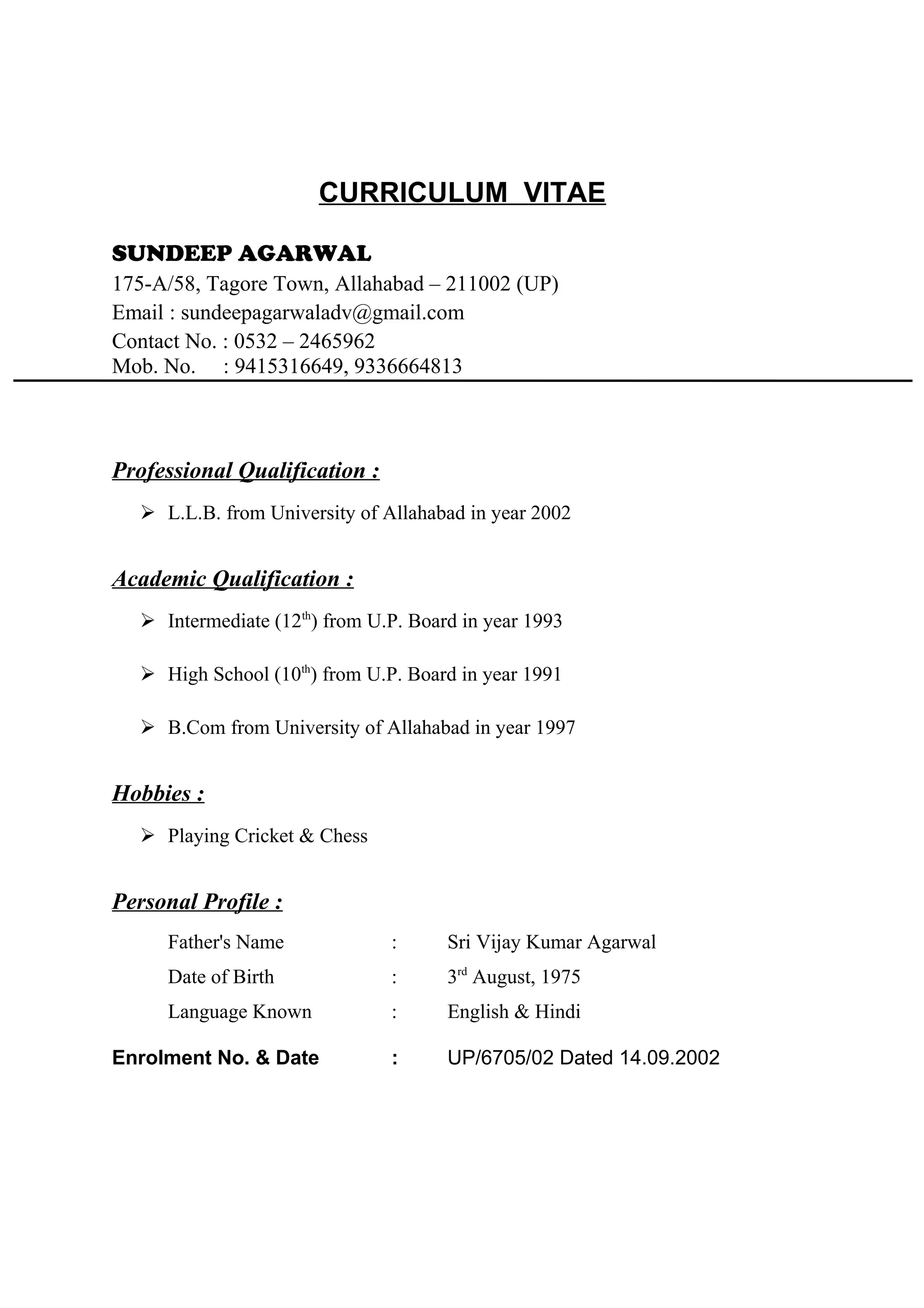 CURRICULUM VITAE | DOC