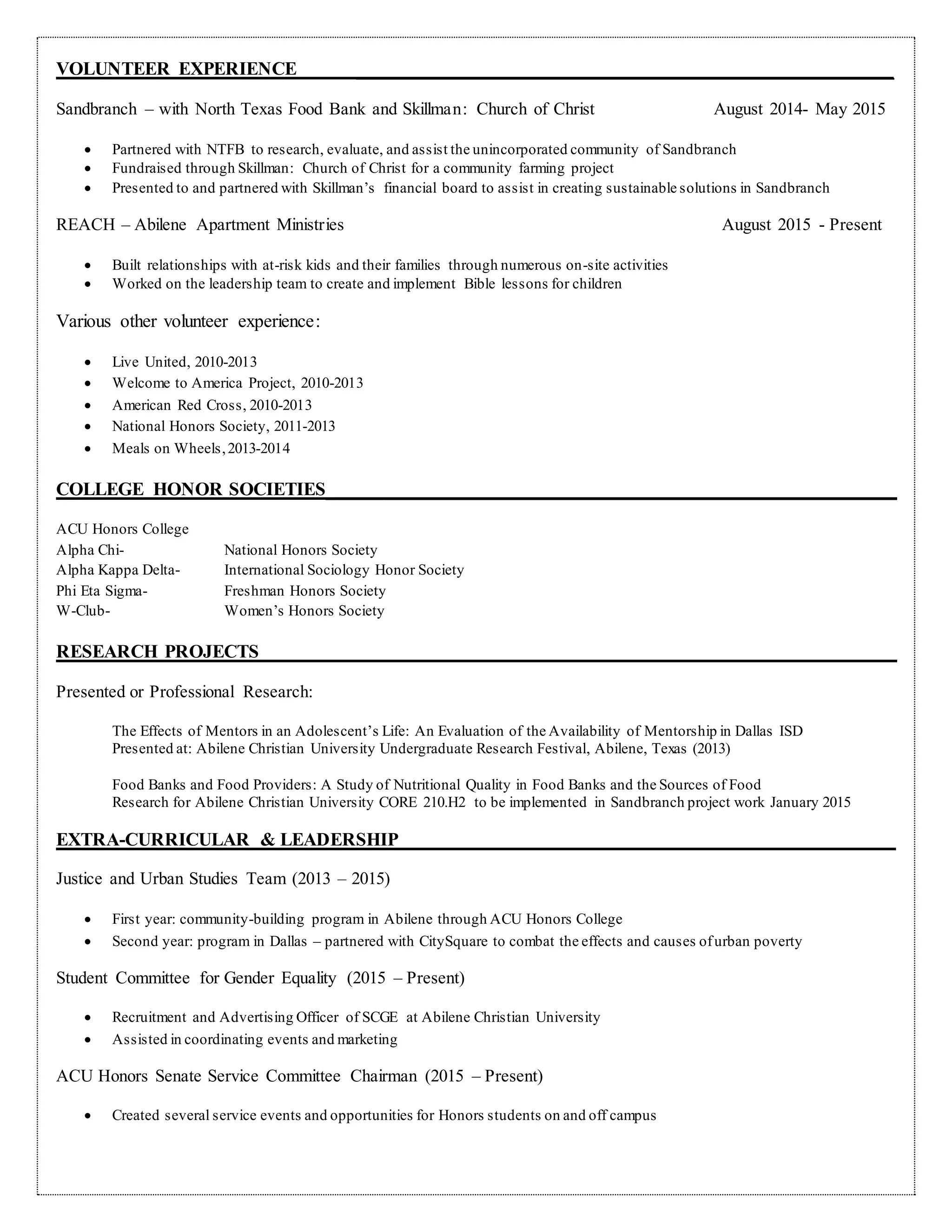 Rachael Kroeger Resume 2016 | DOCX