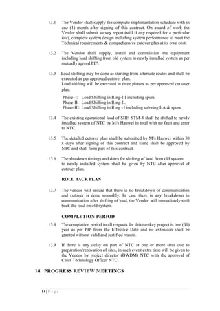 Contract Agreement - Longhaul Backbone Project | PDF