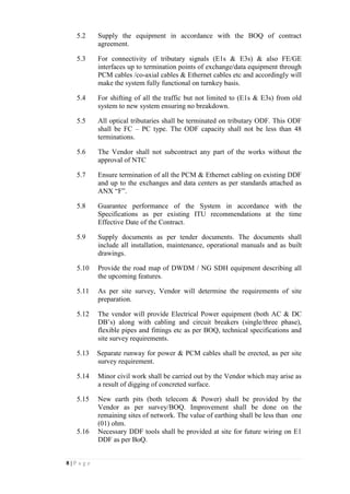 Contract Agreement - Longhaul Backbone Project | PDF