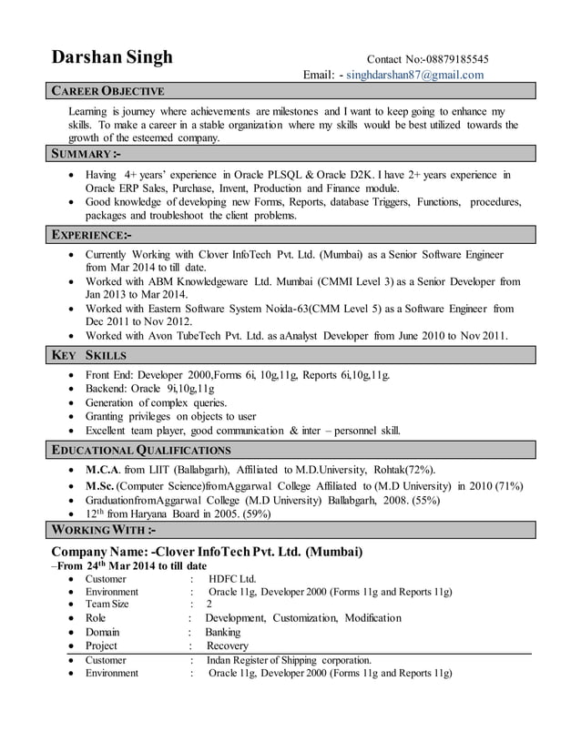 Darshan_Resume | PDF