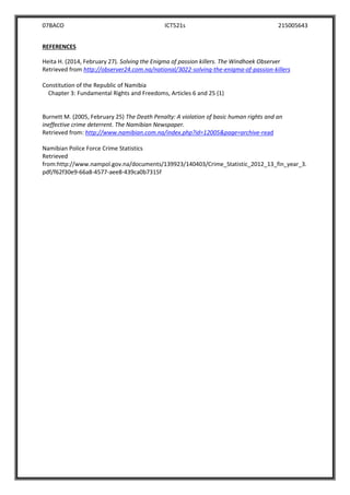 Should Namibia Introduce the Death Penalty | PDF